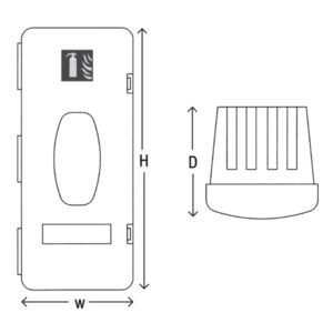Front Loading Fire Extinguisher Cases 9kg - BJB-RB155 - Featherwing