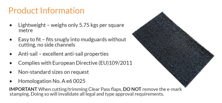 Spray Suppression Mudflaps UK Specification - Featherwing