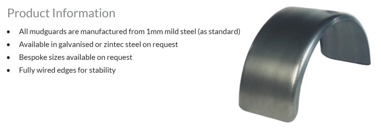 Mild Steel Twin Wheel - Featherwing - Trailer Mudflaps & Mudwings