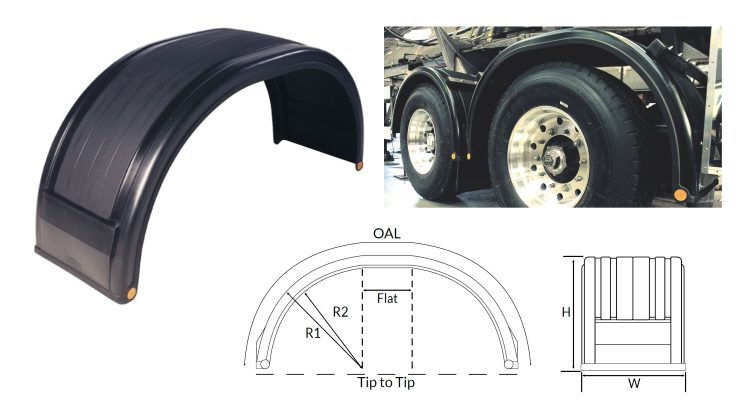 Steering Axle Mudguards Mudwings Featherwing Trailer Mudwings